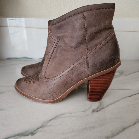 hinge | Shoes | Hinge Womens Brown Ankle Boot Boho Rustic Western ...